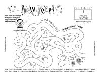 Colouring Page Old New Year Activity • Coloring Holiday January